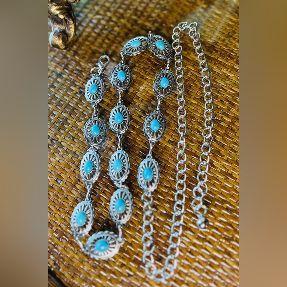 no Brand | Accessories | New Western Boho Floral Silver Belt Concho ...